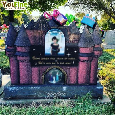 China Outdoor Cemetery Custom Headstone for Baby Girls Memorial Granite Gravestone for sale