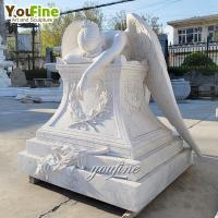 Quality Marble Angel Statue Weeping Angel Tombstone for Cemetery for sale