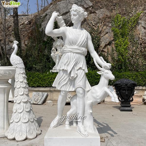 Quality Wilderness Goddess Garden Decor Marble Sculpture Statue Artemis for sale