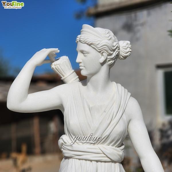Quality Wilderness Goddess Garden Decor Marble Sculpture Statue Artemis for sale