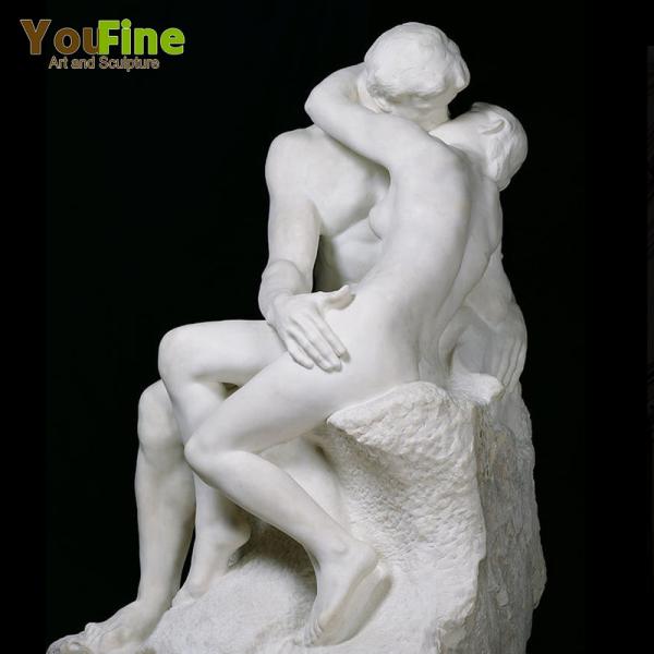 Quality Hand Carved Famous Marble Kiss Statue for sale