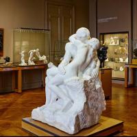 Quality Classic High Quality White Rodin Marble Kiss the Lover Sculpture Statue for Sale for sale