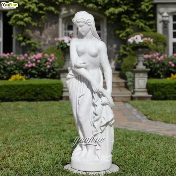 Quality Classical Female Figure Artwork Marble Bathing Woman Statue for sale