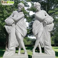 Quality Decorative Real Size Natural Nude Woman the Divine Water Goddess Garden Marble for sale