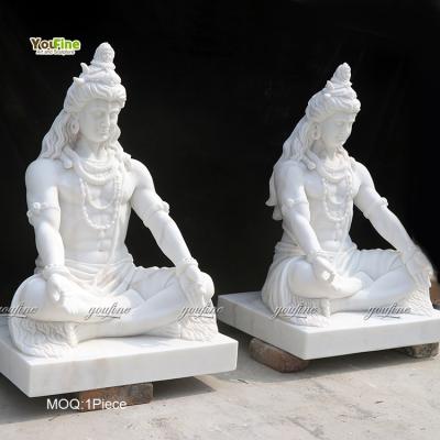 China Custom Size Lord Shiva Indian Goddess Marble Statue Sculpture for sale