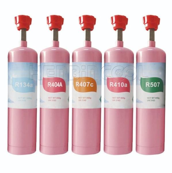 Quality Purity 99.99% R410A 800g HFC Refrigerant Disposable Cylinder for sale