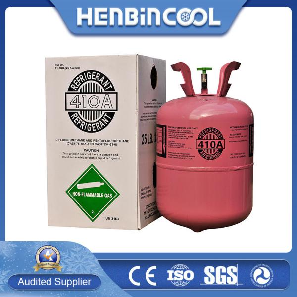 Quality 25lb 11.3kg R410A Refrigerant Disposable Cylinder Inflammable Gas for sale