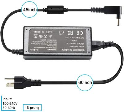 Cina Porto dell'adattatore 65W 45W 5.5mm*1.7mm di CA di potere del computer portatile di Acer Chromebook in vendita