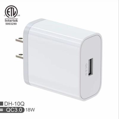 China QC 3,0 van 18W 3Amp USB-de Ladersadapter van de Reis Snelle Mobiele Telefoon Te koop