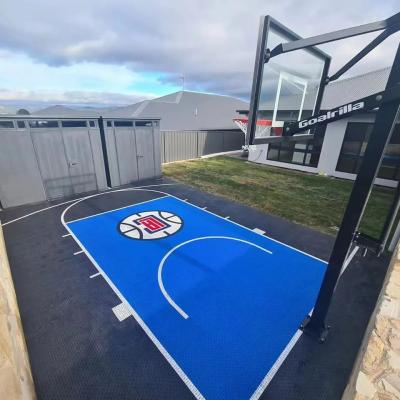 Cina Piastrelle sportive modulari a riduzione del rumore per cortile da basket 3x3 nel cortile di cortile in vendita