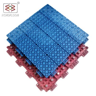 China Polypropylene Outdoor Sports Flooring Tiles 410g Basketball Court Tiles for sale