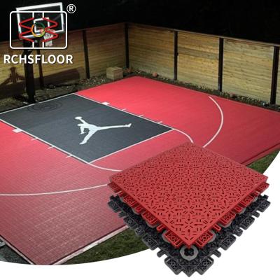 China Waterproof Multi Sport Interlocking Tiles 34*34cm PP Volleyball Floor Tiles for sale