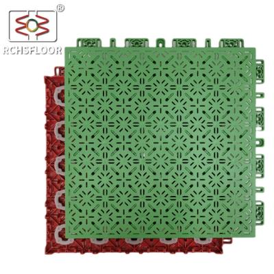 China 600g/Pc Multi Sport Interlocking Tiles 34*34cm Polypropylene Floor Tiles for sale