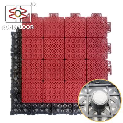 중국 PP 뒷마당 타일 T-RGS 340*340*18.1mm 야외 스포츠 타일 판매용