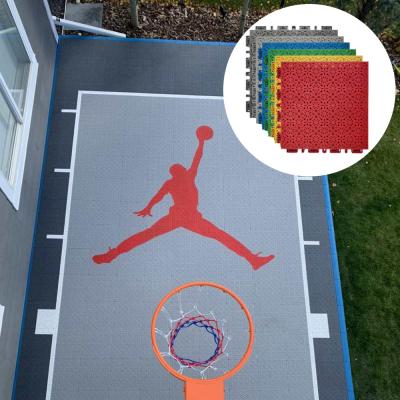 China Mobile Diy Logo Outdoor Basquetebol Pickleball Court Interlocking Esportes piso esteira telha à venda