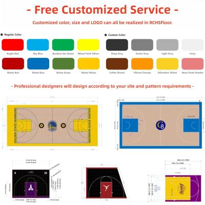 Китай Модульные плитки из ПП для баскетбольных и многоспортивных кортов продается