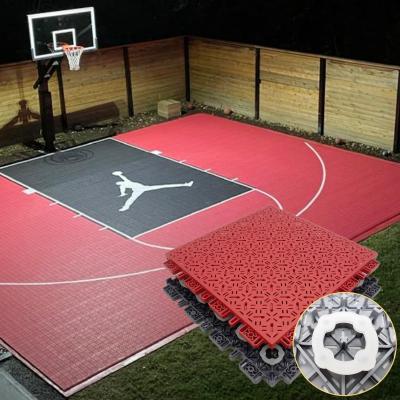 China PP Interlocking Basketball Court Tiles 340x340mm Shock Absorption for sale