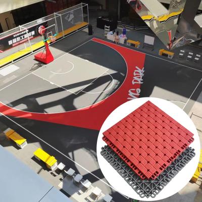 China Interlocking PP Sports Tiles for Basketball Courts 250x250mm for sale