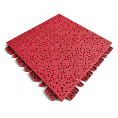 China 340x340mm Anti-Slip PP Interlocking Sports Floor Tile for Multi-Game Courts for sale