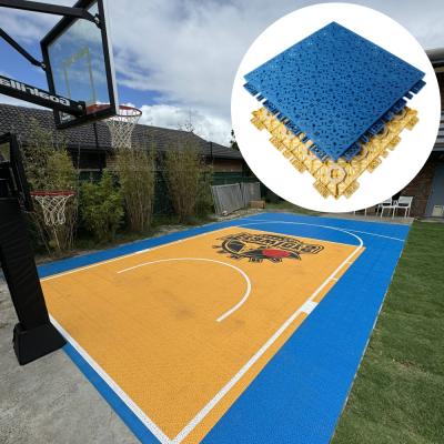 China 340x340mm Anti-Slip PP Interlocking Sports Floor Tiles for Basketball Court for sale