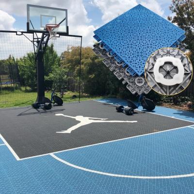 China 340x340mm Anti-Slip PP Interlocking Sports Floor Tile for Basketball Court for sale