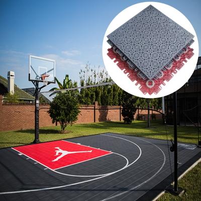 China 340x340mm Anti-Slip PP Interlocking Sports Floor Tile for Basketball Court for sale