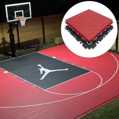 China Interlocking Basketball Court Tiles 340x340x18mm PP 10-Year Warranty for sale