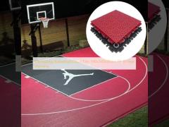 Interlocking Basketball Court Tiles 340x340x18mm PP 10-Year Warranty