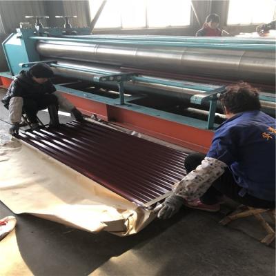 China iron oxide red 0.15-1.2mm corrugated roof tile for prefabricated building for sale