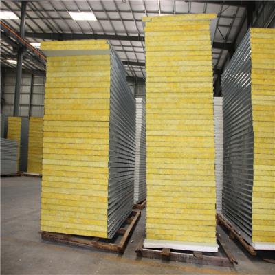 China lowes cheap fireproof 50mm glass wool sandwich wall paneling for worker camp for sale