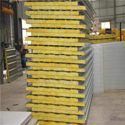 China 20years 50mm insulated glass wool corrugated sandwich roof panel use warehouse for sale