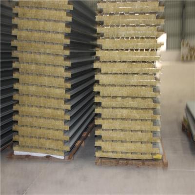 China 20 years fireproof rock wool aluminum sandwich panel use as container house for sale