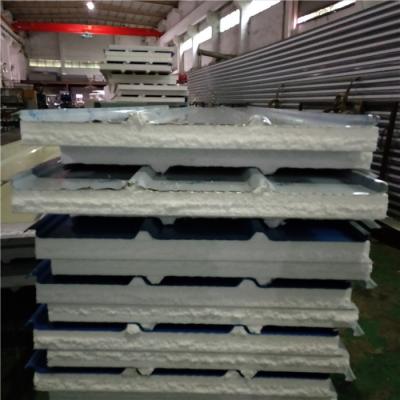 China 14kg stainless steel insulated eps sandwich roof panel 1050 x 75mm for tiny house for sale
