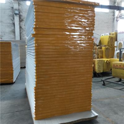 China construction real estate rock wool sandwich panel with film with film 3000x1150x50mm for sale