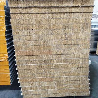 China sound insulation 50mm rock wool sandwich panel cover with film for clean room for sale
