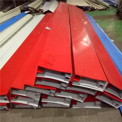 China red color steel roof sheet 4000-0.426mm edge capping  for warehouse roof for sale