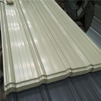China ivory white prepainted metal roofing sheets 4000-840-0.426mm for prefab building for sale