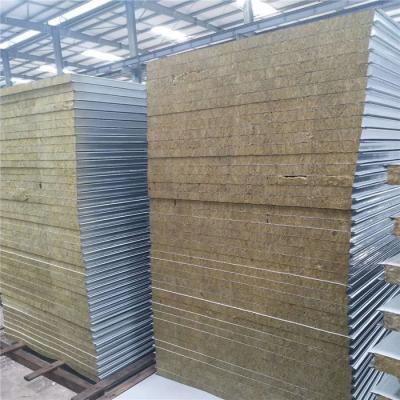 China 50mm grey white z-lock rock wool sandwich panel with 0.426mm for construction building for sale