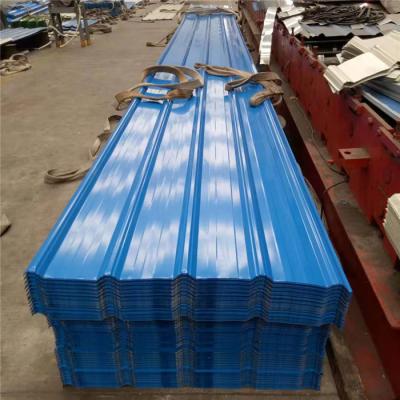 China 30years blue color 0.526mm corrugated roofing sheet for caravan building for sale
