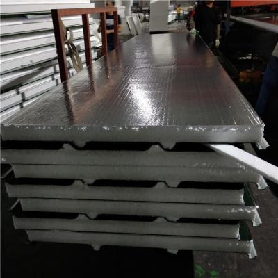 China overlap eps silver paper eps z-lock sandwich roof panel 1050-75-0.426mm grass steel sheet up for sale