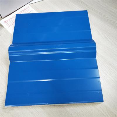 China overlap blue 50mm silver paper eps sandwich roof panel for storage units prefab house for sale