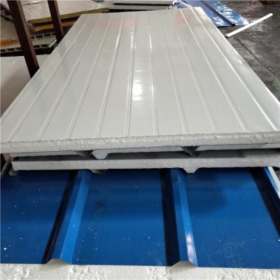China storage units prefab house 50mm eps sandwich roof panel with 0.376mm steel sheet both side for sale