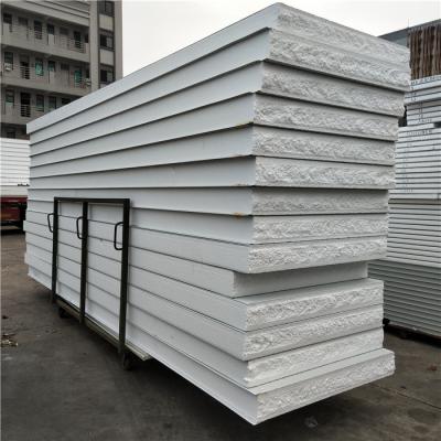 China 100mm eps sandwich wall panel 1150-100-0.426mm with 16kg for bunk house for sale