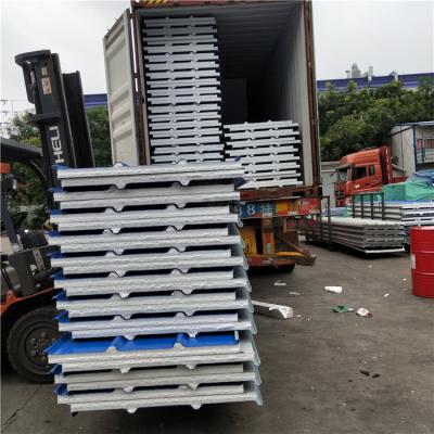 China 3.5m prefab home materials waterproof eps sandwich roof panels 1050-50-0.376mm for sale