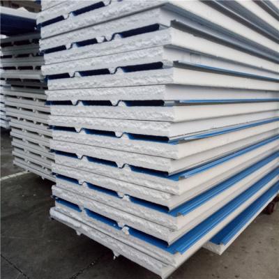 China eps 12kg sandwich panel 1050-50-0.426mm cover with film both side for prefab house for sale