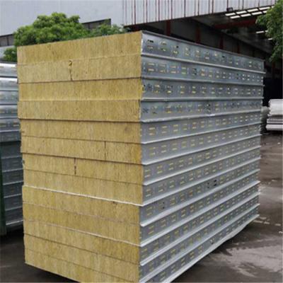 China rock wool sandwich panel 1150-150-0.426mm with 100kg for industrial kiln for sale