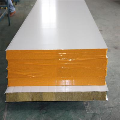 China sandwich panel homes 50mm rock wool sandwich board with fireproof for sale