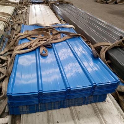 China 840mm blue corrugated roof sheets with 0.376mm for fencing wall panels for sale