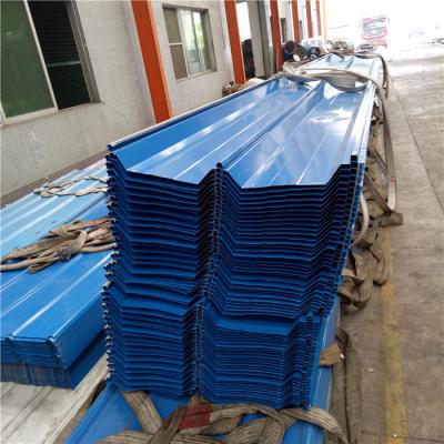 China 35 years 760mm blue corrugated roof sheets with 0.426mm for prefab buildings for sale