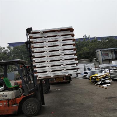 China orange color steel waterproof eps sandwich roof panel 1050-50-0.426mm for sale